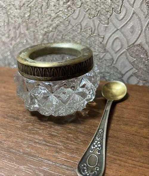 Солонка хрустальная СССР
