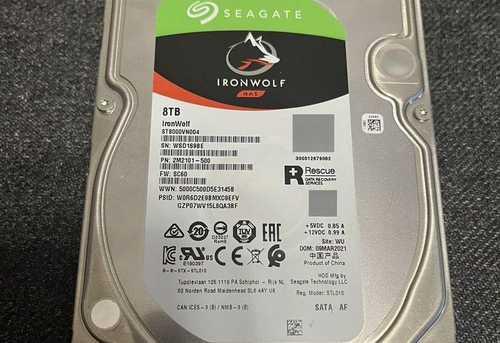 Жесткий диск seagate ironwolf 8tb, кэш 256