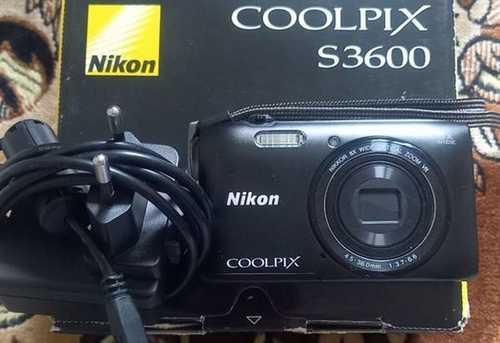 Фотоаппарат nikon coolpix S3600