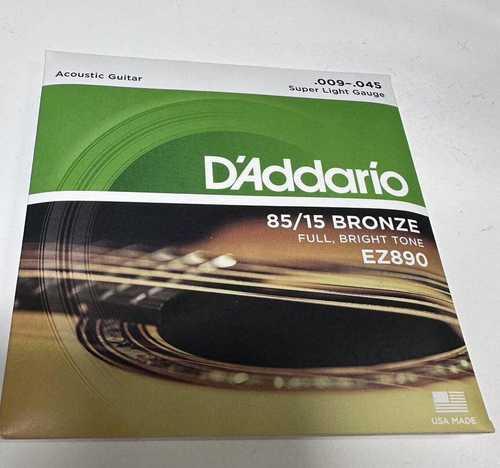 Струны для акустической гитары D'Addario EZ890