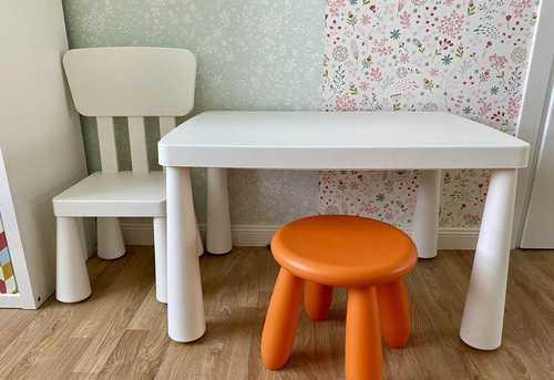 Детский столик + стул+ табурет IKEA