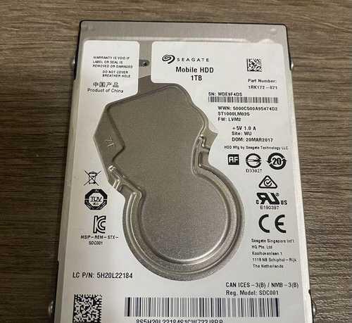 Жесткий диск Seagate Mobile HDD 1TB (ST1000LM035)