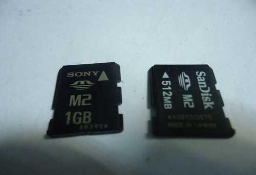 Карта памяти Sony M2 1Gb и 512Mb