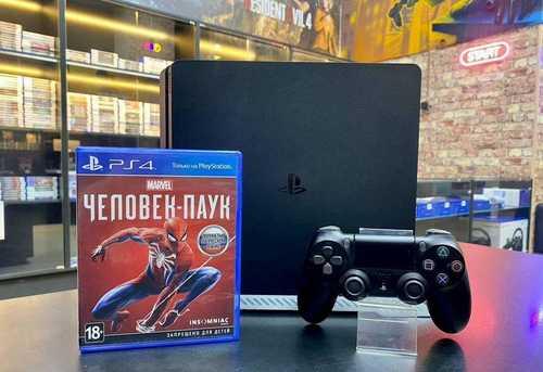 PS4 Slim 500 + диск Человек-Паук (гарантия, чек)