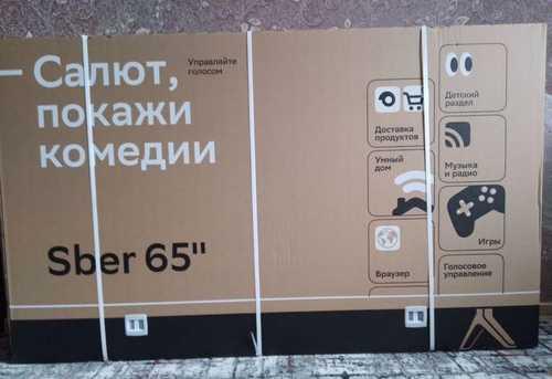 Новый телевизор Sber 65". SMART TV. 1 год гарантии