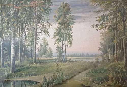 Картина Лесной пейзаж Лев Гудсков