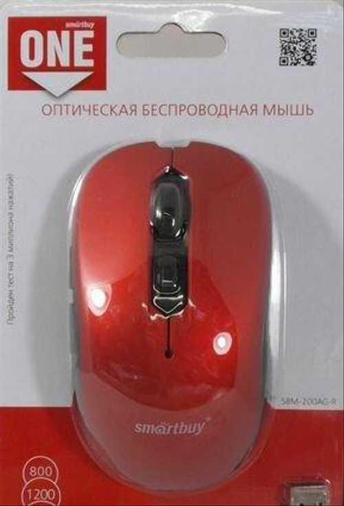 Мышь беспроводная Smartbuy ONE 200AG красная (SBM
