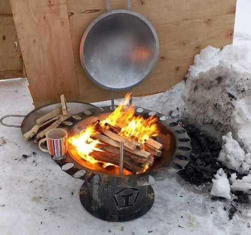 Очаг для костра, мангал, садж из нержавеющей стали