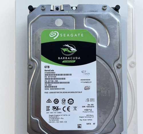 Жесткий диск seagate barracuda 6tb