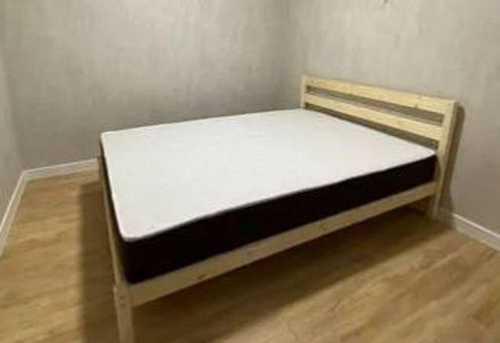 Новая двуспальная кровать (180 на 200) см - сосна