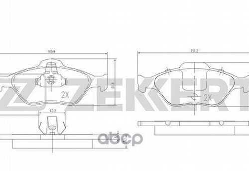 Колодки торм. диск. передн. Fiesta V-VI 99, F