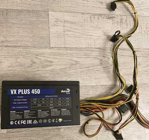 Блок питания aerocool vx plus 450w