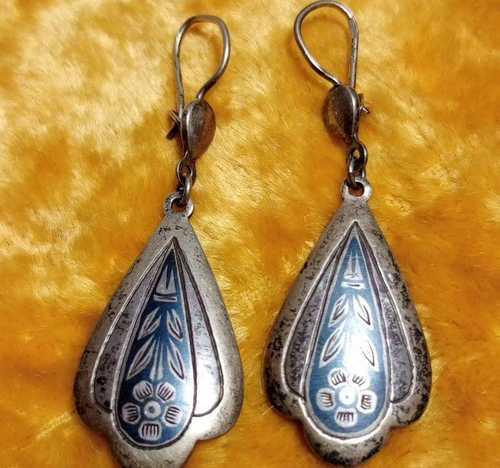 Серьги СССР. Серебро 925 со звездой