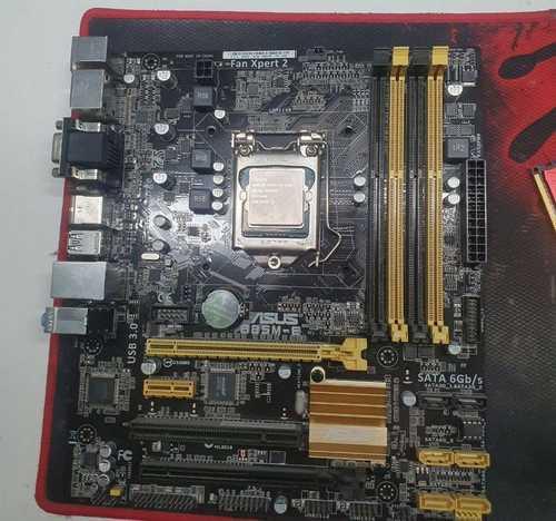 Комплект материнская плата asus b85m-e   intel cor