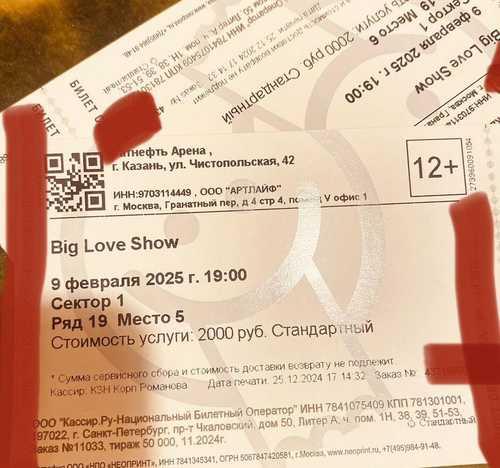 Big Love Show казань 2 билета