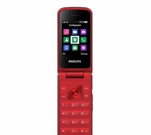 Телефон мобильный Philips Xenium E255, красный