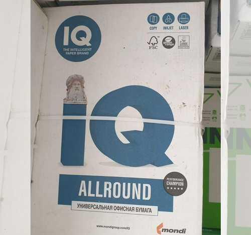 Офисная бумага белая А4,коробка, IQ Allround