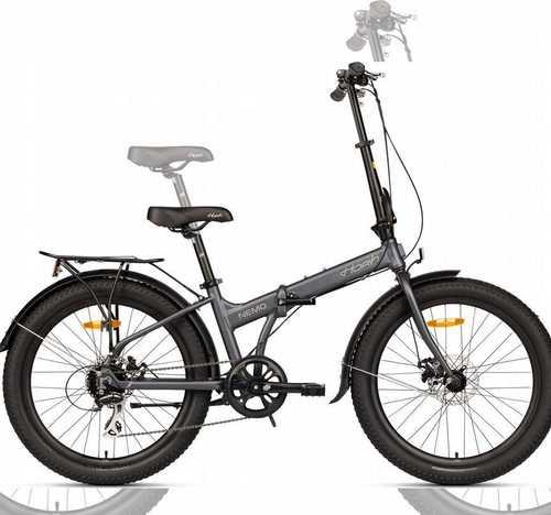 Велосипед horh nemo 24FRD8B 24" (2024) Black-Silve