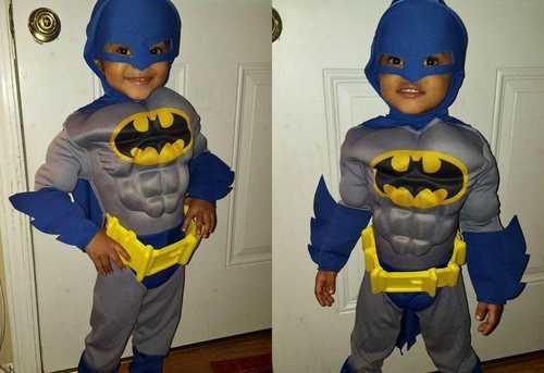 Детский карнавальный костюм "Бэтмен-синий"