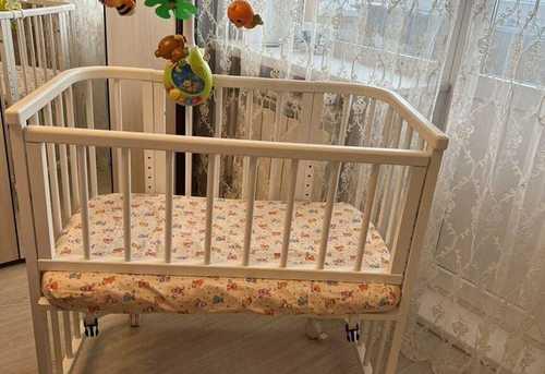 Детская приставная кроватка для новорожденных