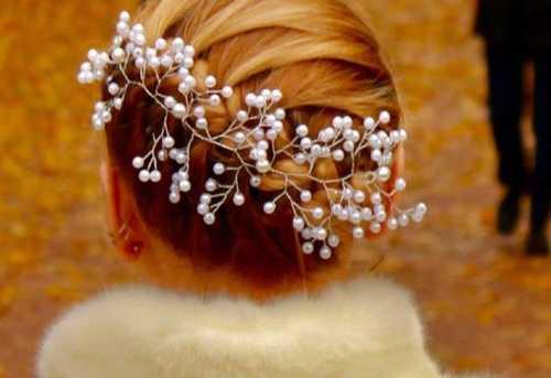 Свадебные украшения в волосы+шпильки