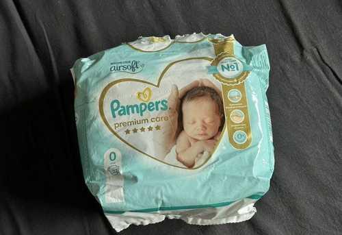 Подгузники pampers premium care 0