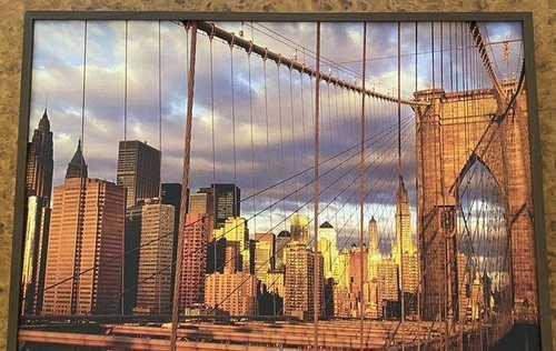 Картина постер IKEA “Бруклинский мост» 102х72 см
