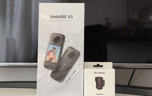 Камера Insta360 X3 + микрофонный адаптер