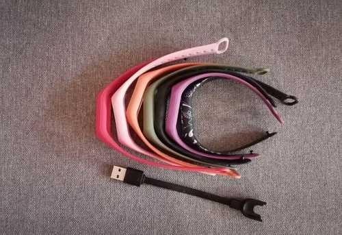 Ремешки для фитнес трекера mi band 2+зарядник