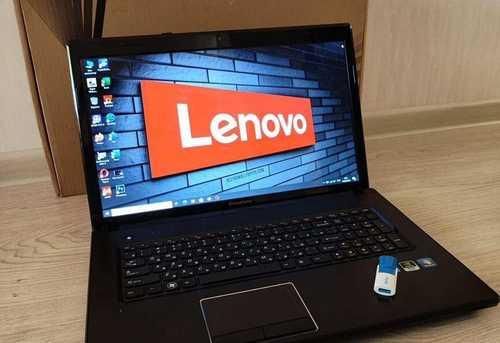 Ноутбук Lenovo 4 ядра i7/16 Гб/SSD/17,3"