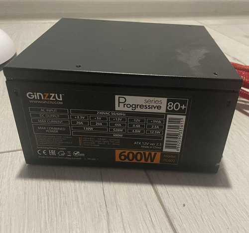 Блок питания Ginzzu PC600 600w