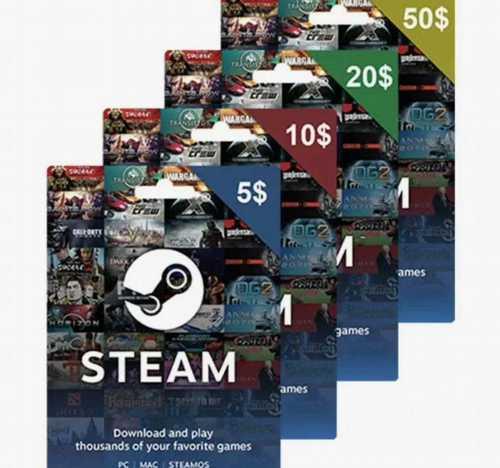 Steam Gift Card Америка США USD EUR евро Турция