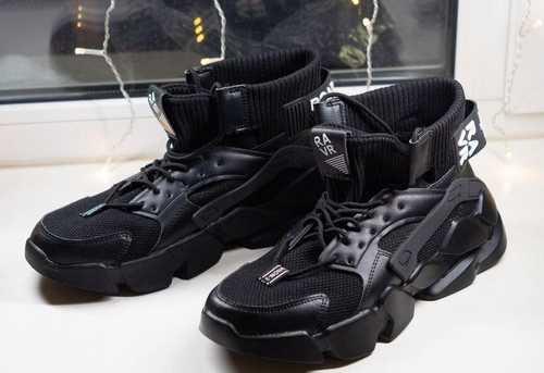 Стильные чёрные мужские кроссовки (techwear)