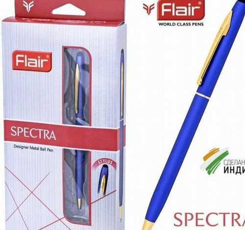 Ручка Flair Spectra со стилусом 0.8 мм синяя