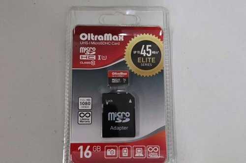 Карта памяти OltraMax 16Gb UHS-1 до 45mb/s