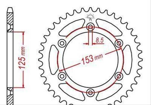 Звезда цепного привода JTR210 47SC
