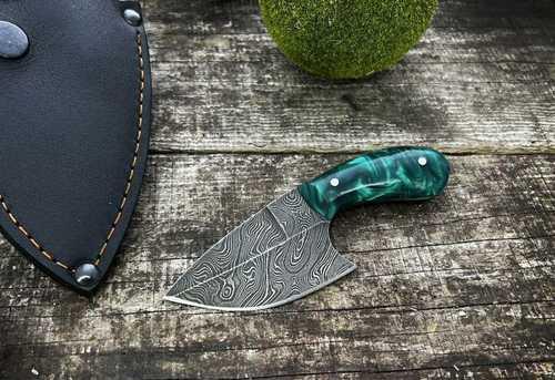 Шеыный мини нож - талисман из дамаска