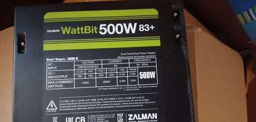 Блок питания Zalman Wattbit 500w 83+