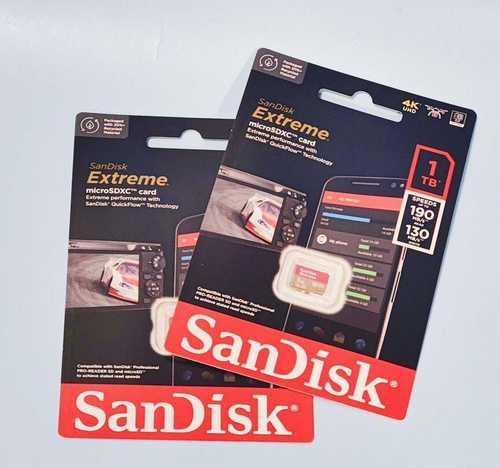 Карта microSD SanDisk extreme 1Tb, новая