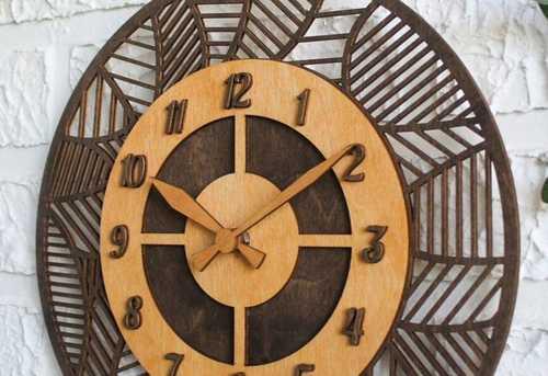 Часы настенные деревянные диаметр 32 см
