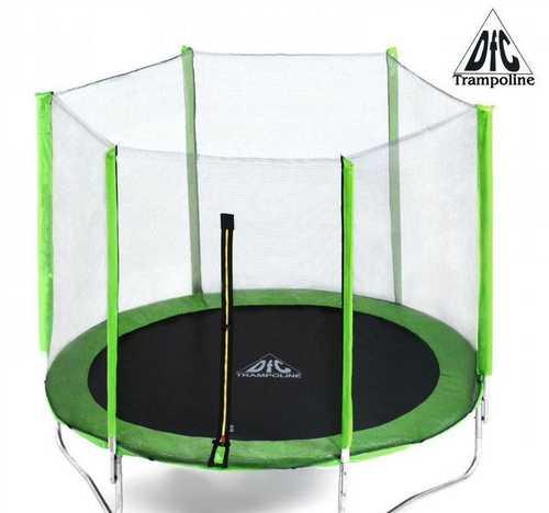 Батут DFC Trampoline Fitness с сеткой 14ft зелёный