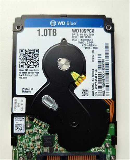 Б.у. HDD для ноутбука 1Tb WD10 spcx