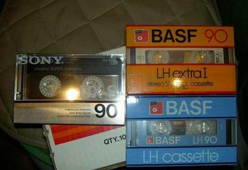 Аудиокассеты аудио кассеты basf, sony запечатанные