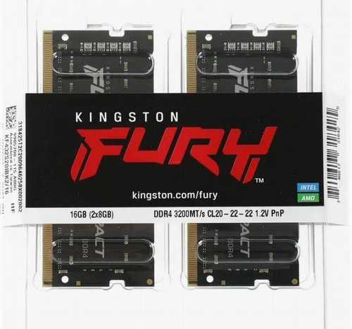 Оперативная память DDR4 SO-dimm Kingston Fury Impa