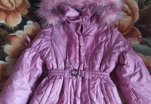 Куртка, дубленка 4-7 лет, зима