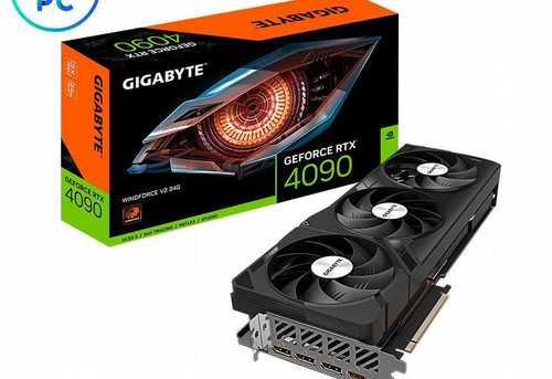 Видеокарта RTX4090 24GB gigabyte windforce V2 GV-N