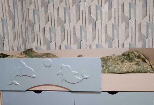 Детская кровать Дельфин с матрасом