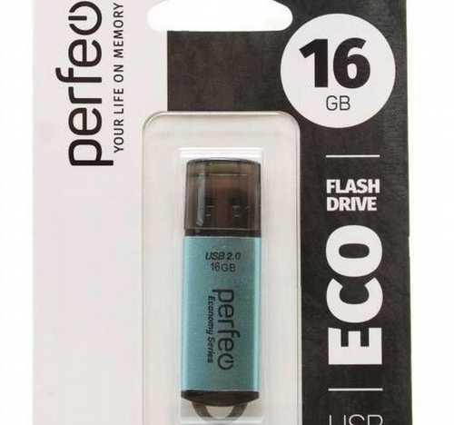 Флешка 16 гб USB Perfeo E01 Green