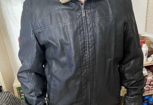 Куртка кожаная мужская зимняя