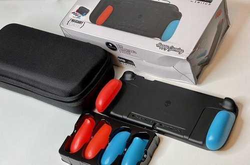 Skull & Co. Case + Grip (Switch, Neon Red Blue)